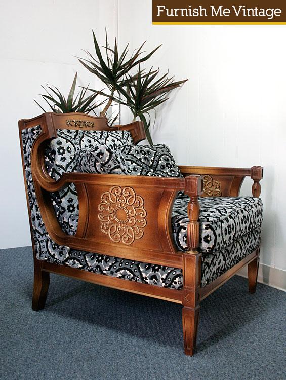 Funky Vintage Hollywood Regency 1970s Arm Chair