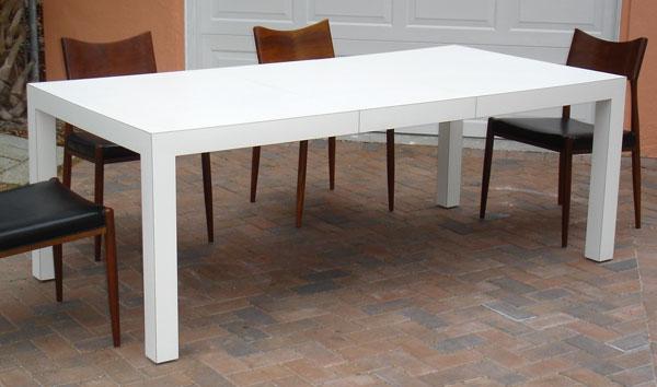 Vintage White Parsons Table