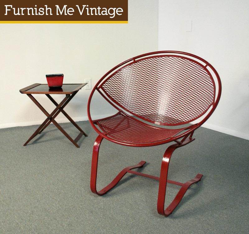 Retro Salterini Clam Shell Cantilevered Spring Chair