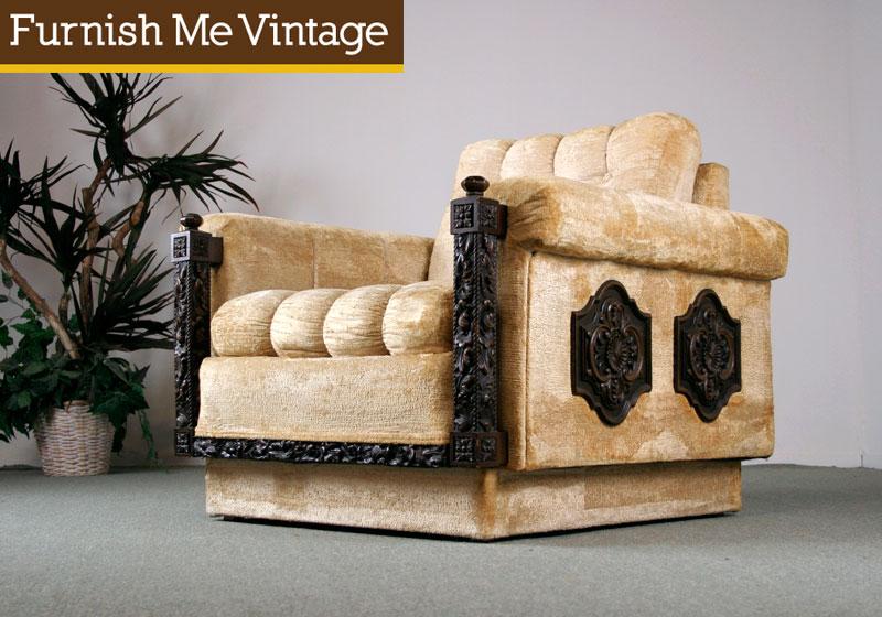 Retro 1970s Rococo Regency Club Chair