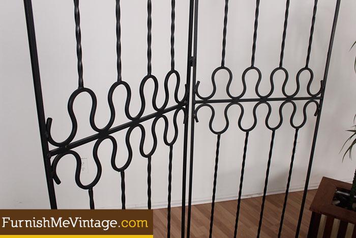 Retro Wrought Iron Room Divider Screen