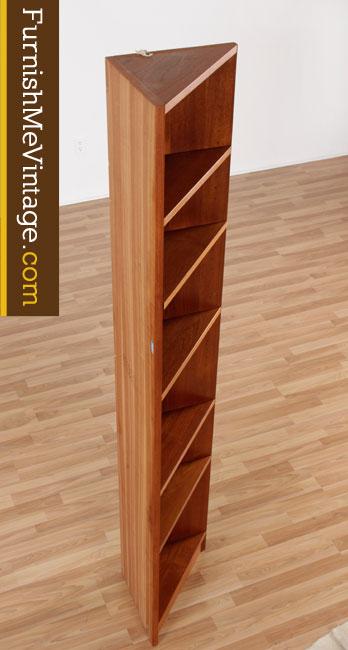 Vintage Danish Teak Corner Bookcase