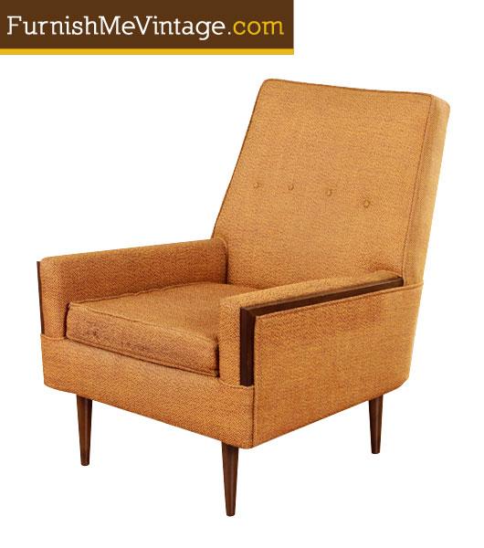 Original 1950s Burnt Orange Arm Chair