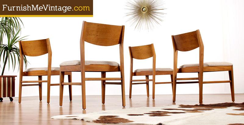 Set of Four Mid Century Modern Basic Witz Dining Chairs