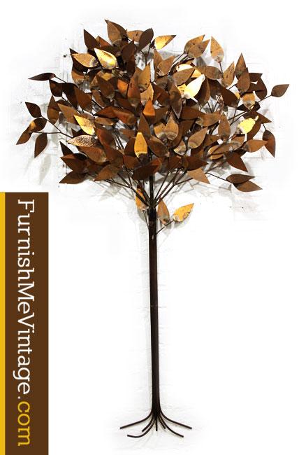 Five Foot Mid Century Modern Tree Wall Sculpture