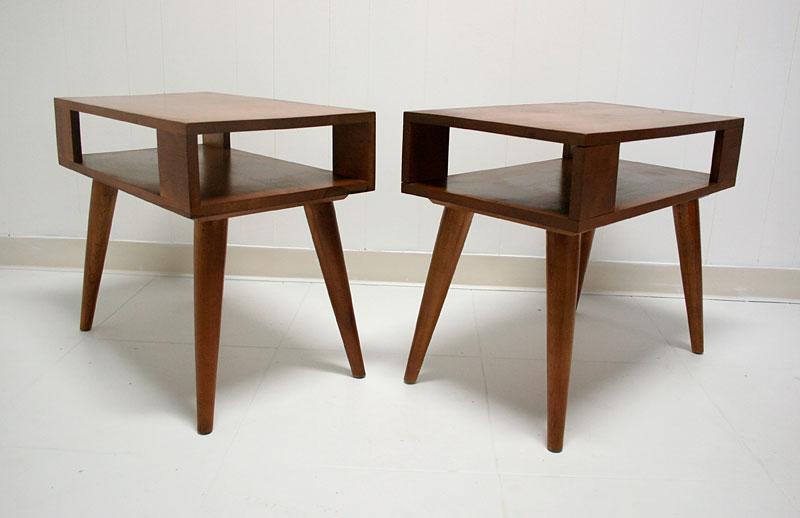 2 Conant Ball End Tables Mid Century Modern