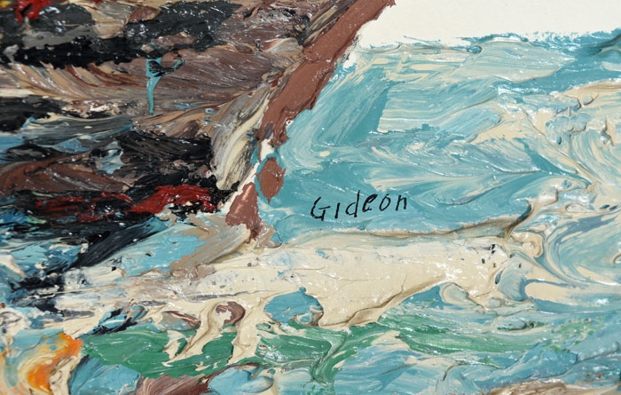 mid century modern Elmo Gideon painting