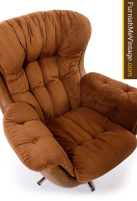 Vintage 1970s Overstuffed Arm Chair