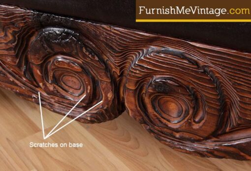 Vintage Witco Carved Cypress Tiki Bench