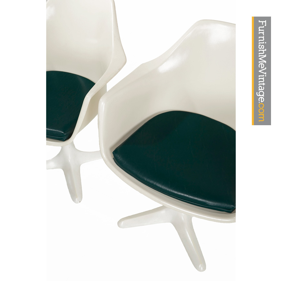 Tulip Table and (6) Vintage Saarinen Style Burke Shell Chairs