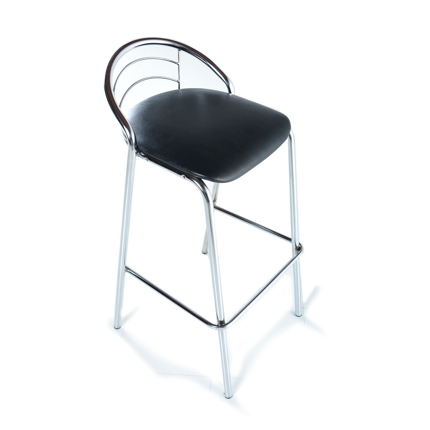 Brazilian Modern Tubular Chrome Bar Stools Linon Home