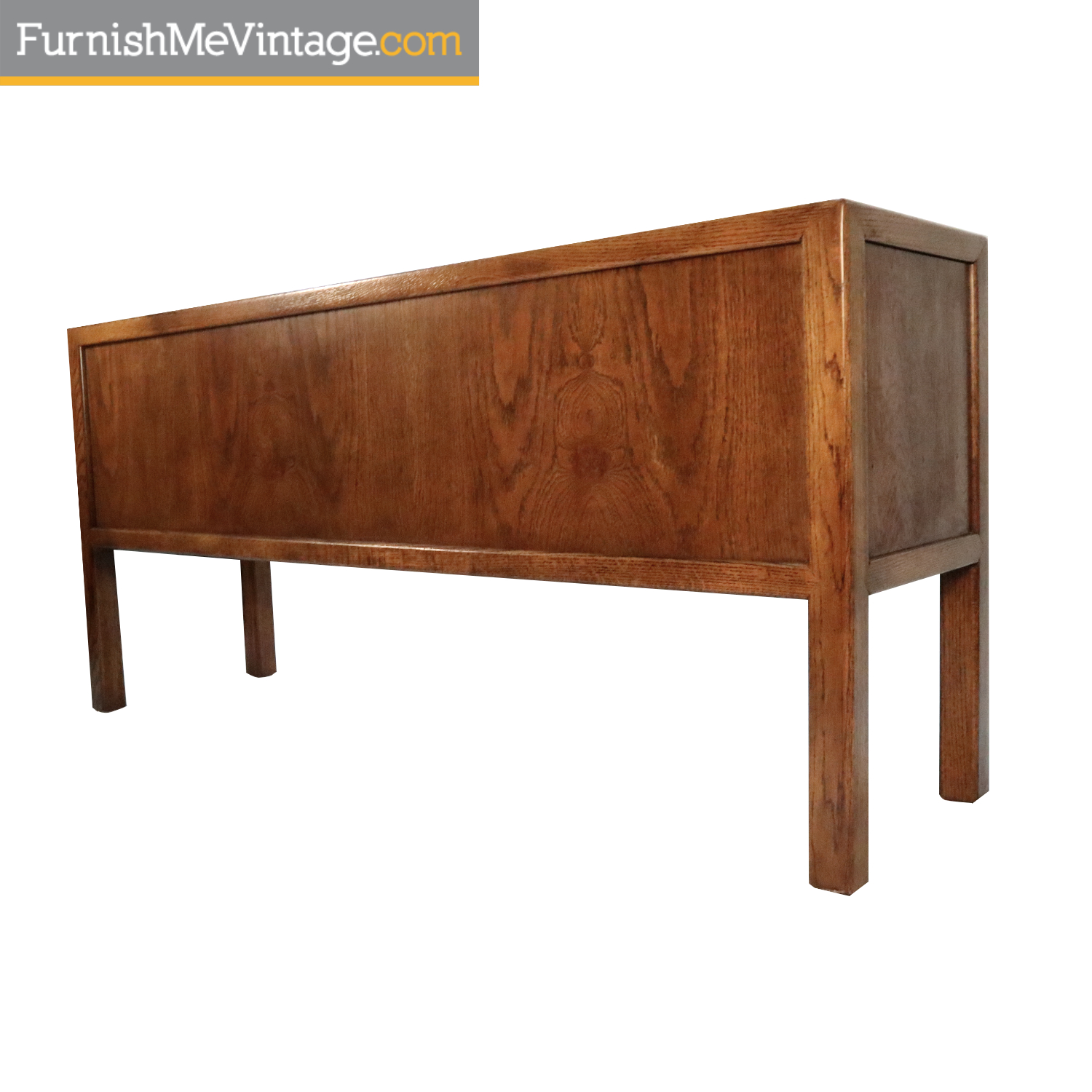 Oak Burl Wood Credenza by Century Furniture Vintage 1970s