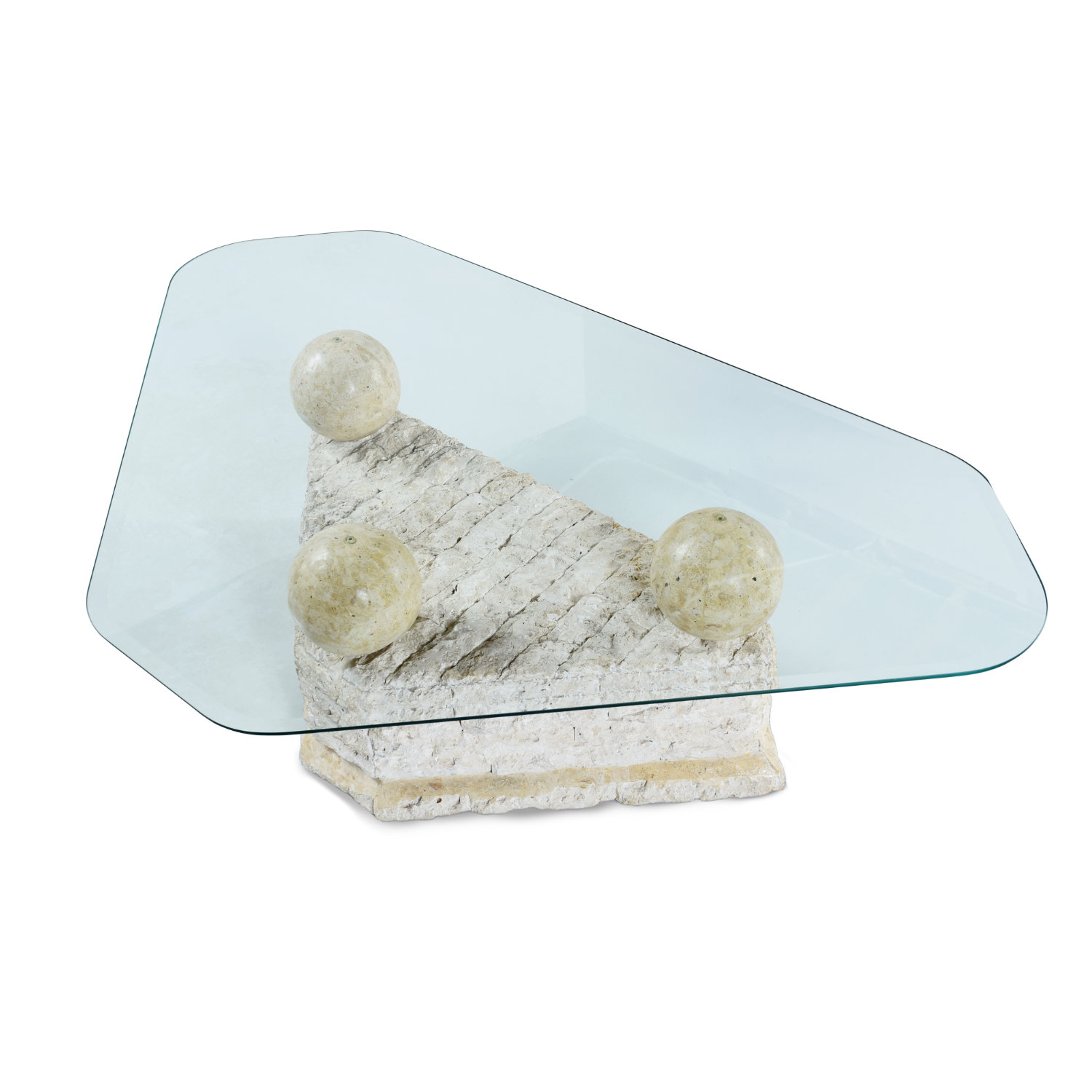 Maitland-Smith Style Mactan Tessellated Stone Coffee Table