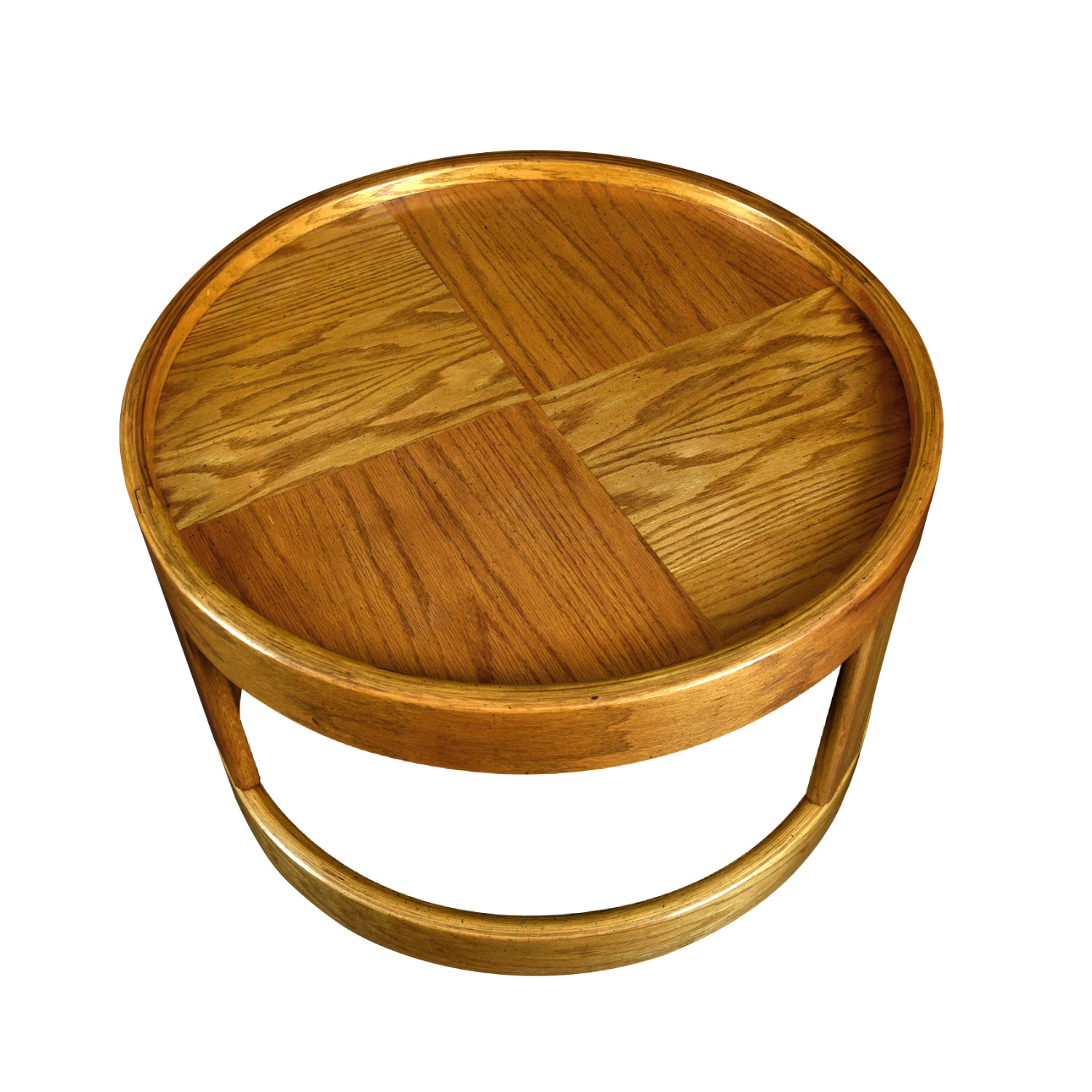 29 Inch Round Solid Oak Coffee Table or Side Table by Howard