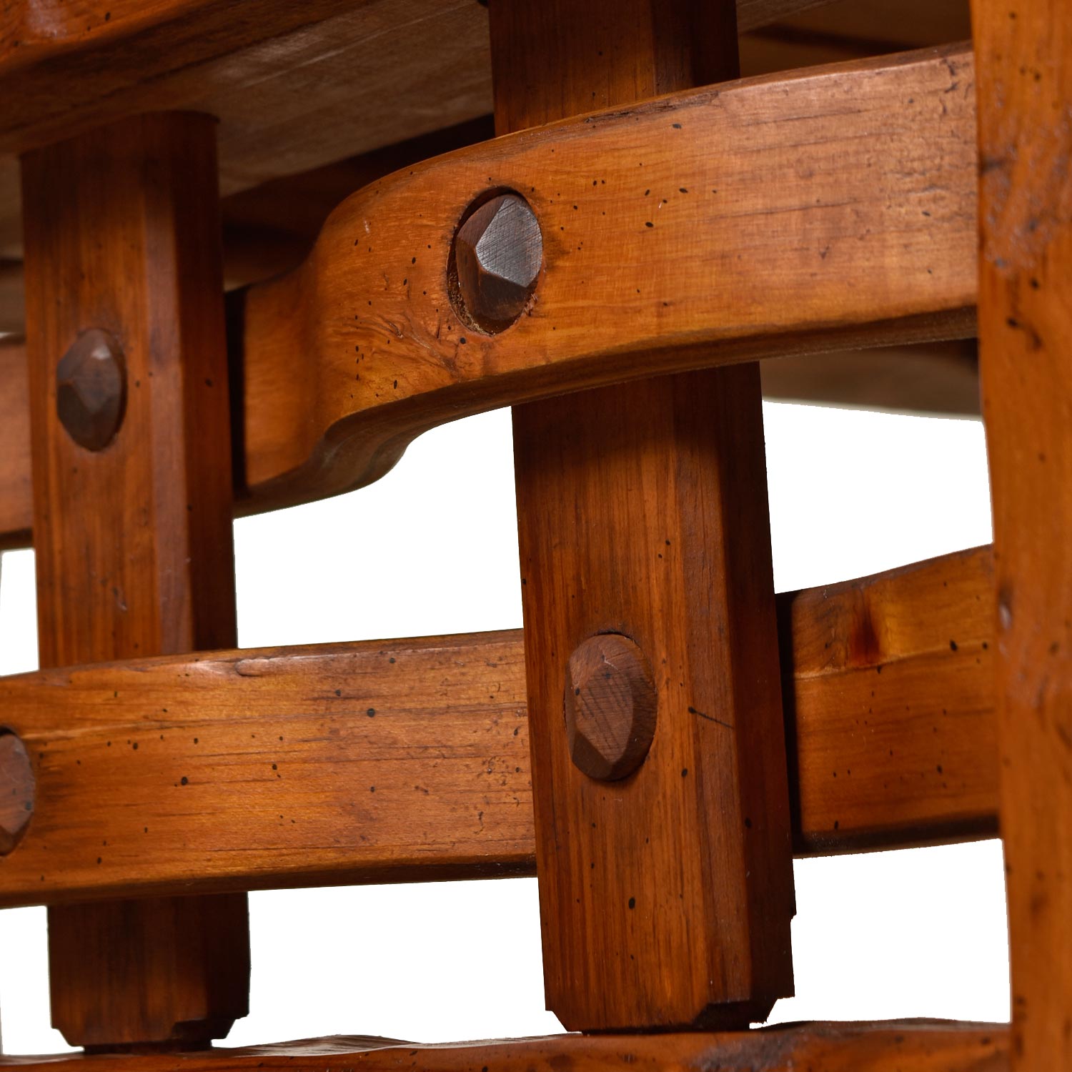 Vintage Rustic Knotty Pine Coffee Table and Side Table by Null