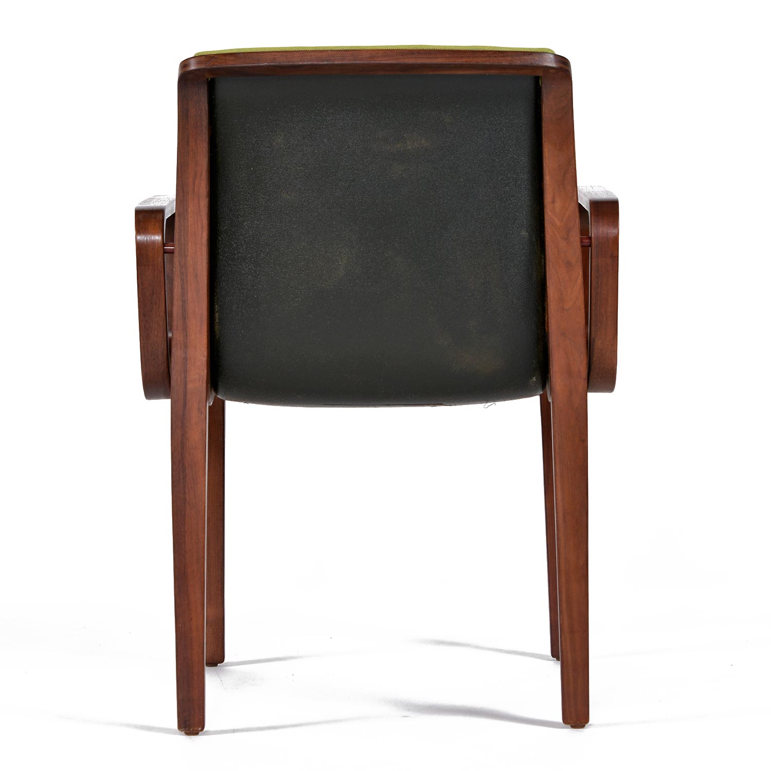 Set of Six Bill Stephens for Knoll 1305-U Lime Green Bentwood Armchairs