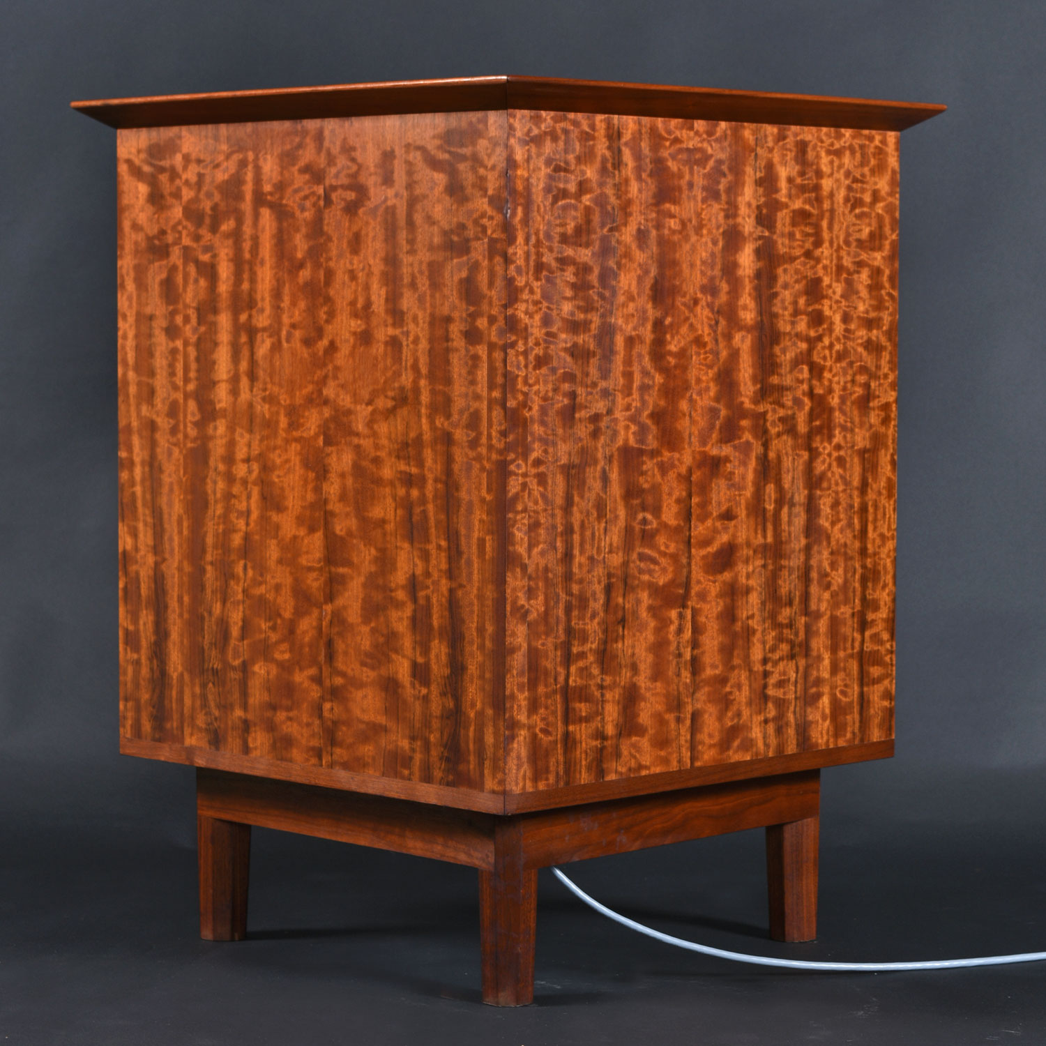 Custom Made Colossal Mid-Century Modern Tambour Door Mahogany Console ...