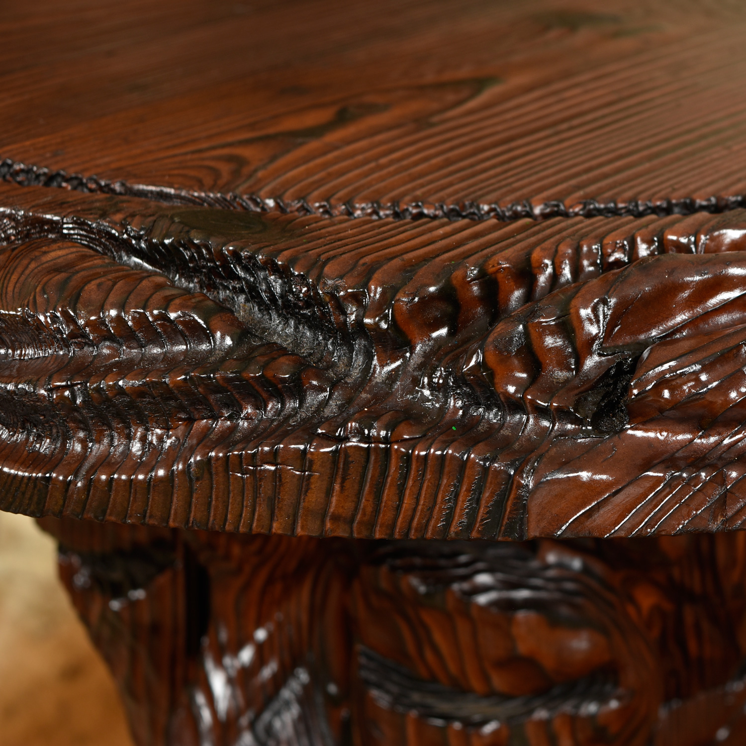 Mid-Century Modern Witco Tiki Wood Carved Female Bust End Table