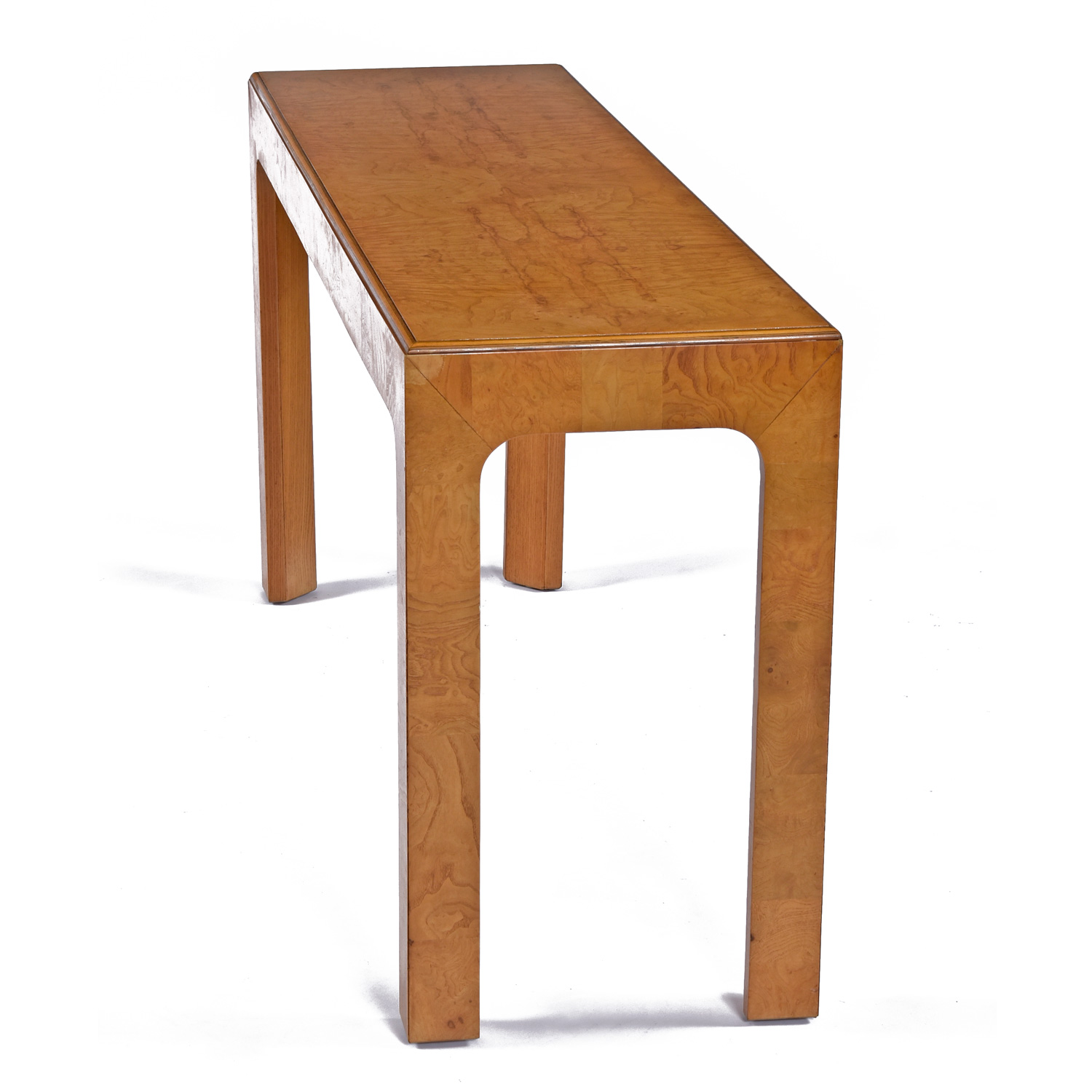 Restored Vintage Henredon Scene Two Burled Olive Parsons Console Sofa ...